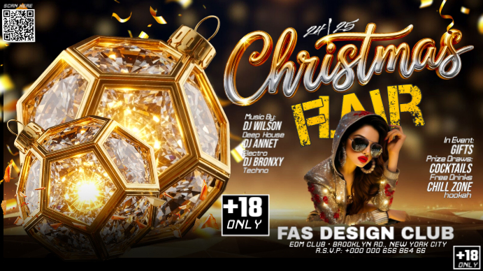 Christmas Fair Party Night Bash Template | PosterMyWall