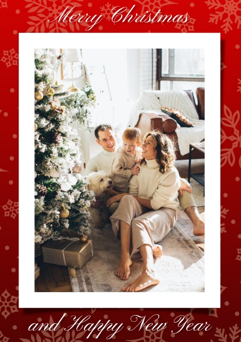 Christmas Family Card A4 Template | PosterMyWall