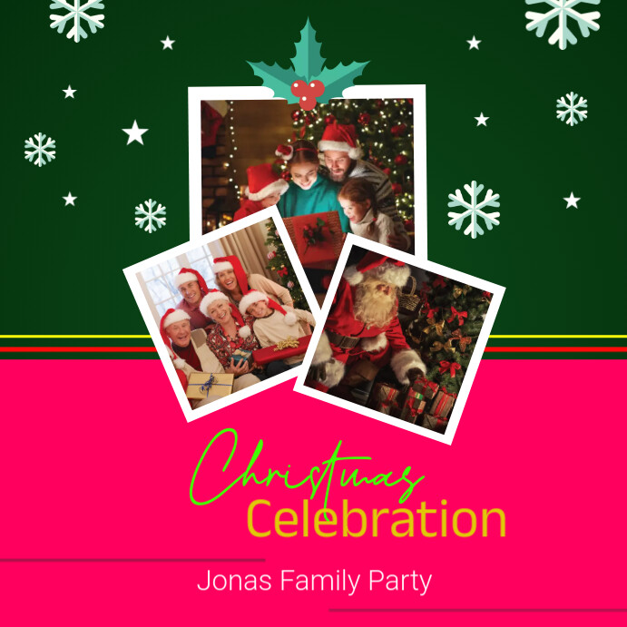 Christmas Family Celebration Template | PosterMyWall