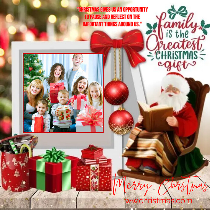 christmas family flyer Template | PosterMyWall