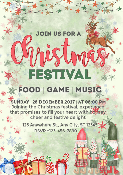 Christmas Festival Template | PosterMyWall