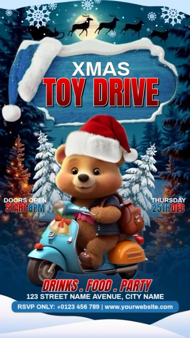 Christmas Festive Charity Drive Template | PosterMyWall
