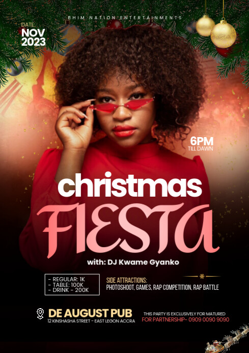 Christmas Fiesta Party Poster Template | PosterMyWall
