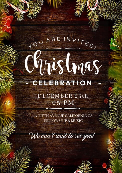 Christmas Floral Theme Template | PosterMyWall