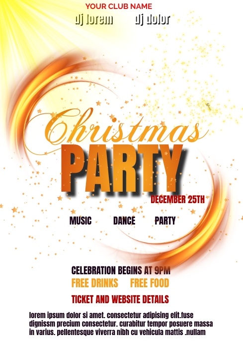 Christmas fly Template | PosterMyWall