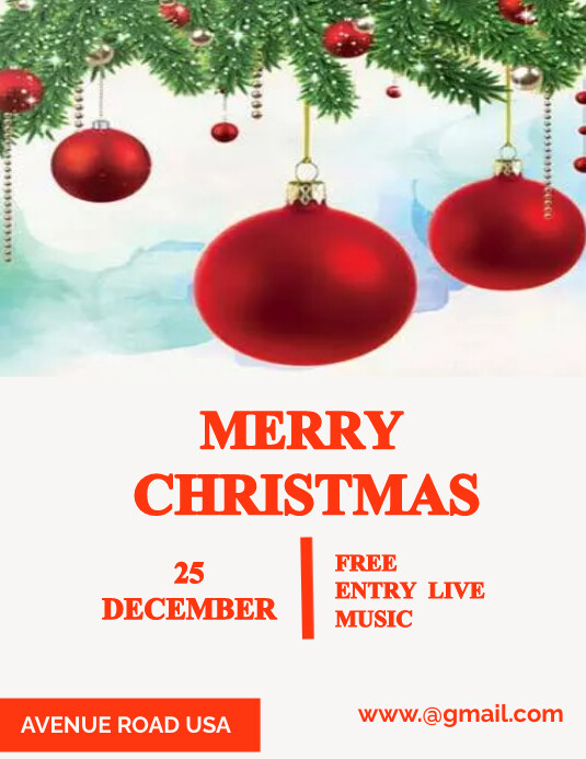 Christmas flyer, Happy Christmas poster Template | PosterMyWall