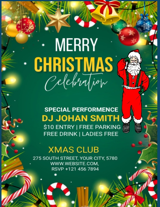 Christmas flyer Template | PosterMyWall