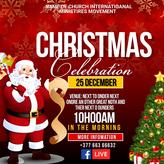 Christmas flyer Template | PosterMyWall