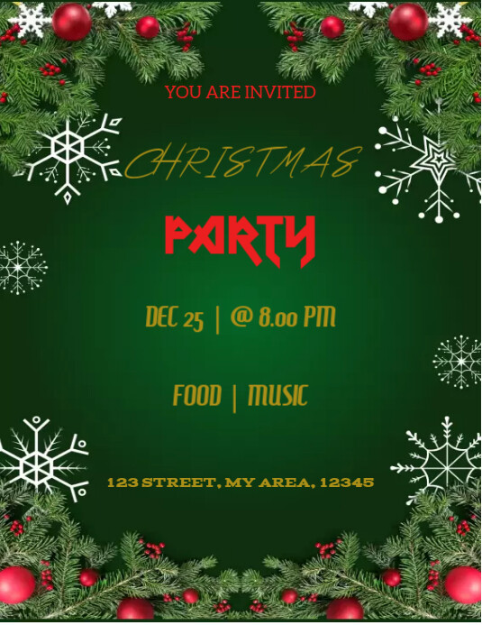 Christmas flyers Template | PosterMyWall
