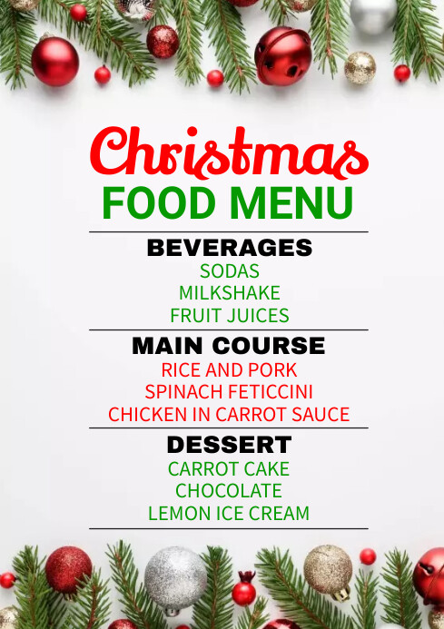 Plantilla de Christmas Food Ads | PosterMyWall
