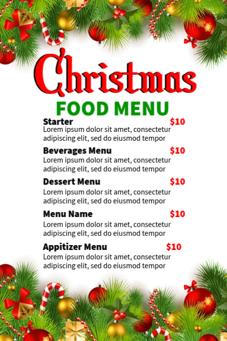 Christmas Food Template | PosterMyWall