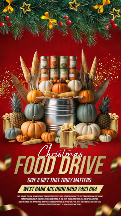 Christmas food drive Template | PosterMyWall