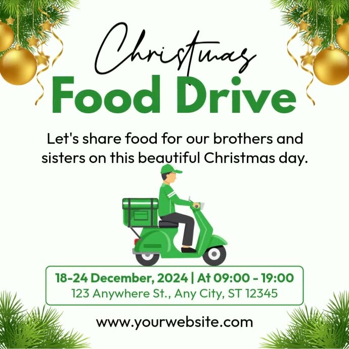 Christmas Food Drive Template | PosterMyWall