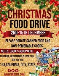 Christmas food drive design template | PosterMyWall