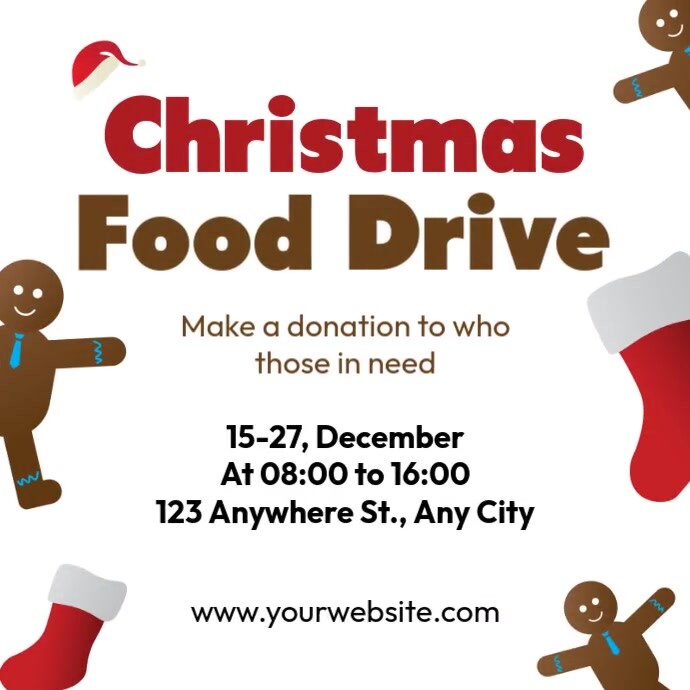 Christmas Food Drive Template | PosterMyWall