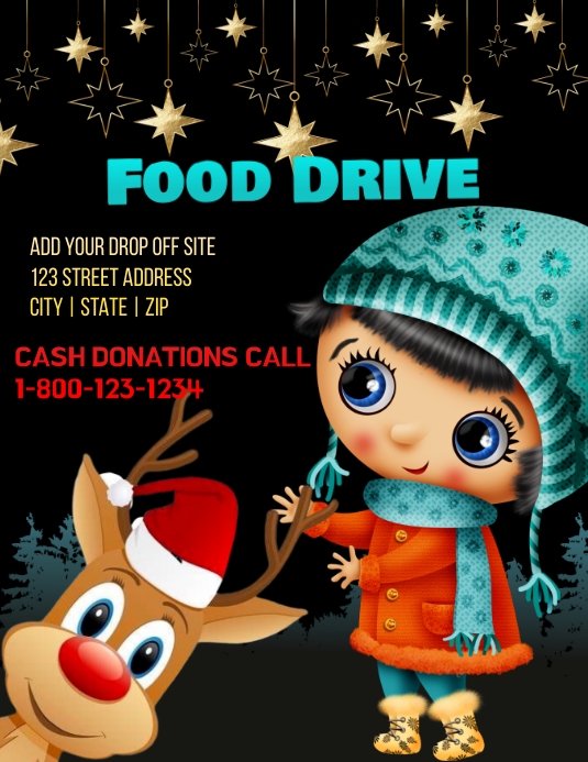Christmas Food Drive Template | PosterMyWall