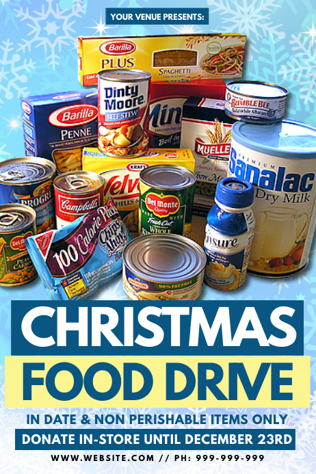 Copy of Christmas Food Drive Poster | PosterMyWall