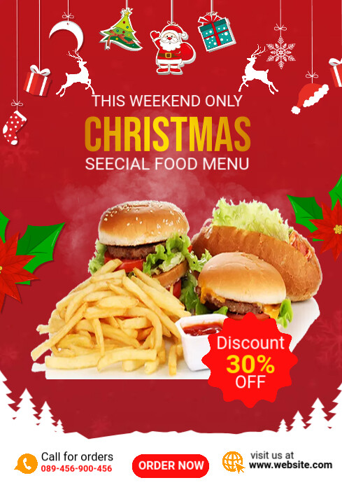 Christmas Food Menu Template | PosterMyWall