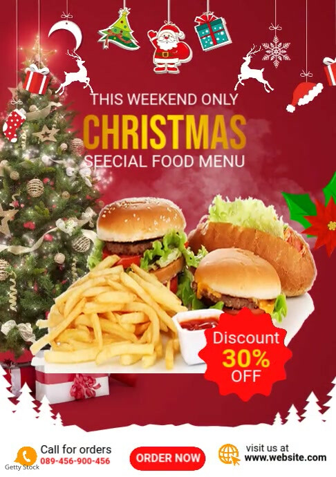 Christmas Food Menu Template | PosterMyWall
