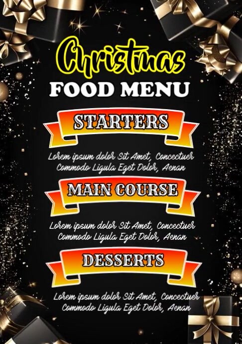 Christmas Food Menu Template | PosterMyWall