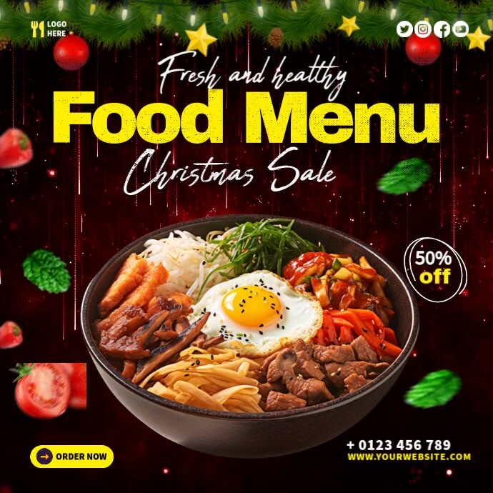 christmas Food Menu Template | PosterMyWall