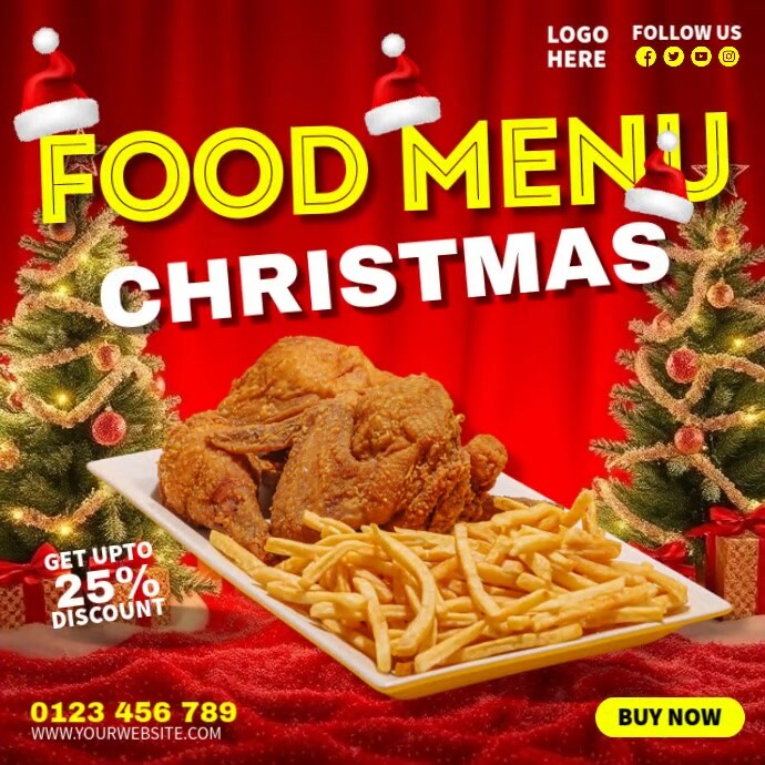christmas Food Menu Template | PosterMyWall