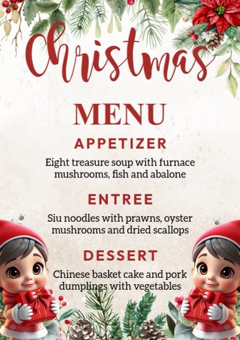 Christmas Food Menu Template | PosterMyWall