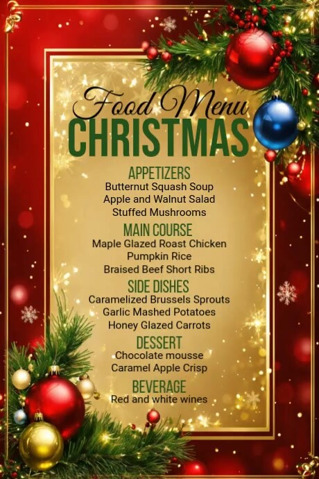 Christmas Food Menu Template | PosterMyWall