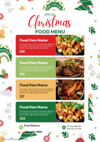 Restaurant Christmas Menu Template | PosterMyWall