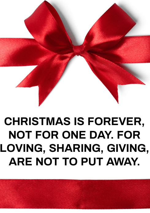 CHRISTMAS FOREVER QUOTE TEMPLATE | PosterMyWall