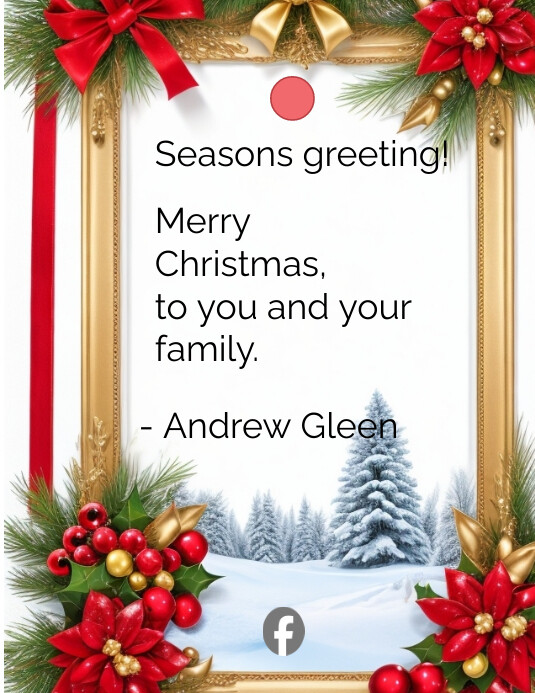 Christmas frame design Templat | PosterMyWall