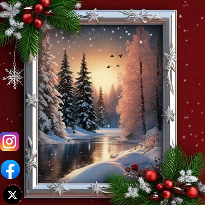 Christmas frame Template | PosterMyWall