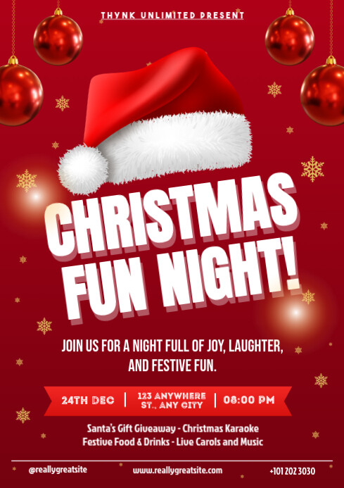 Christmas fun night Template | PosterMyWall