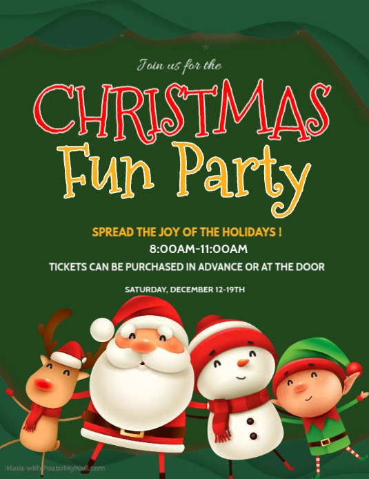 christmas fun party Template | PosterMyWall