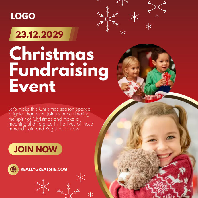 CHRISTMAS FUNDRAISING EVENT FLYERS Templat | PosterMyWall