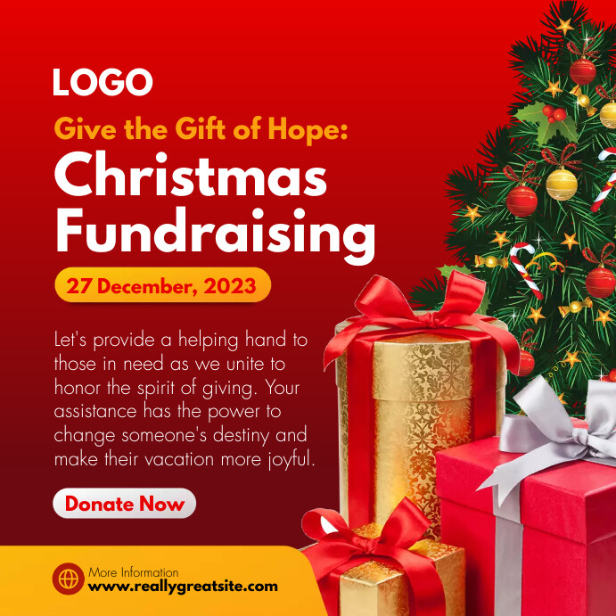 CHRISTMAS FUNDRAISING FLYERS Template | PosterMyWall