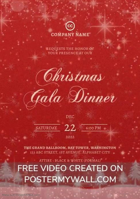 Plantilla de Christmas Gala Invitation Template | PosterMyWall