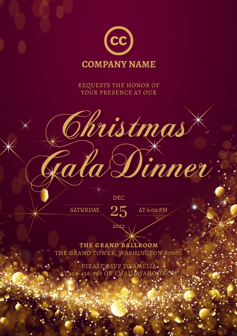 Christmas Gala Invitation Template | PosterMyWall