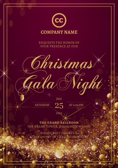 Christmas Gala Invitation Template | PosterMyWall