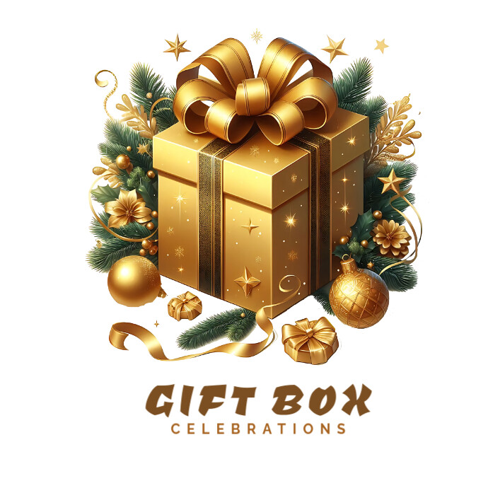 Christmas Gift Box Logo Template | PosterMyWall