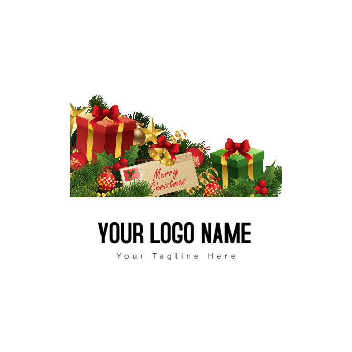 Christmas Gift Boxes Logo Template | PosterMyWall