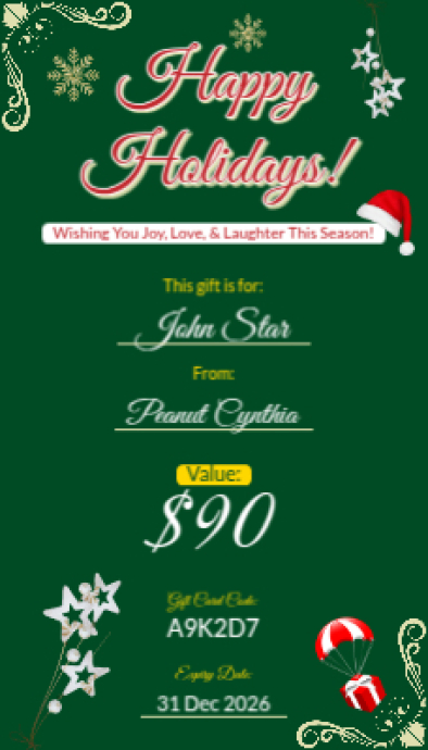 Christmas Gift Card Template | PosterMyWall