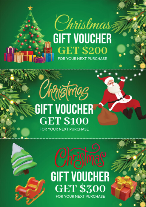 Christmas Gift Coupon Template | PosterMyWall