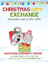 Christmas Gift Exchange Template | PosterMyWall