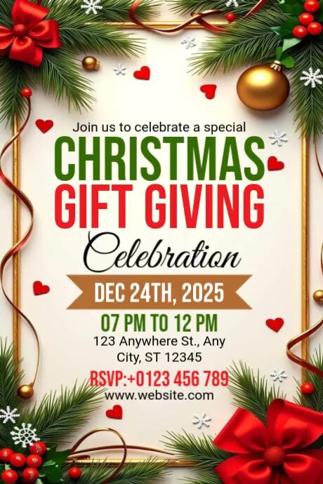 Copy of Christmas Gift Giving | PosterMyWall