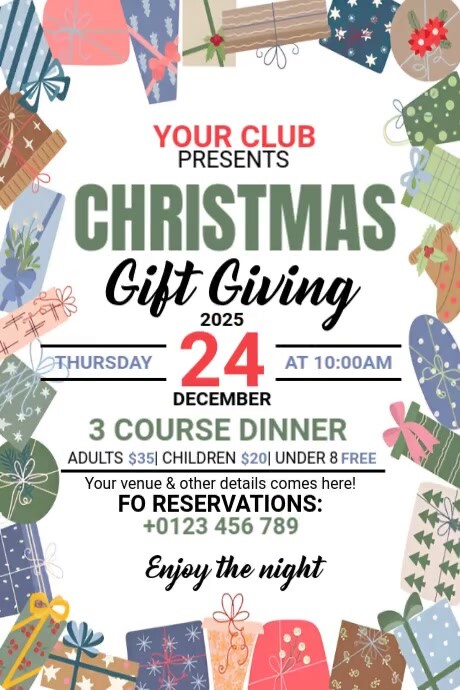 Copy of Christmas Gift Giving | PosterMyWall