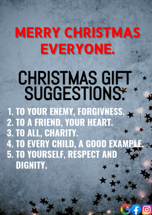 CHRISTMAS GIFT QUOTE TEMPLATE | PosterMyWall