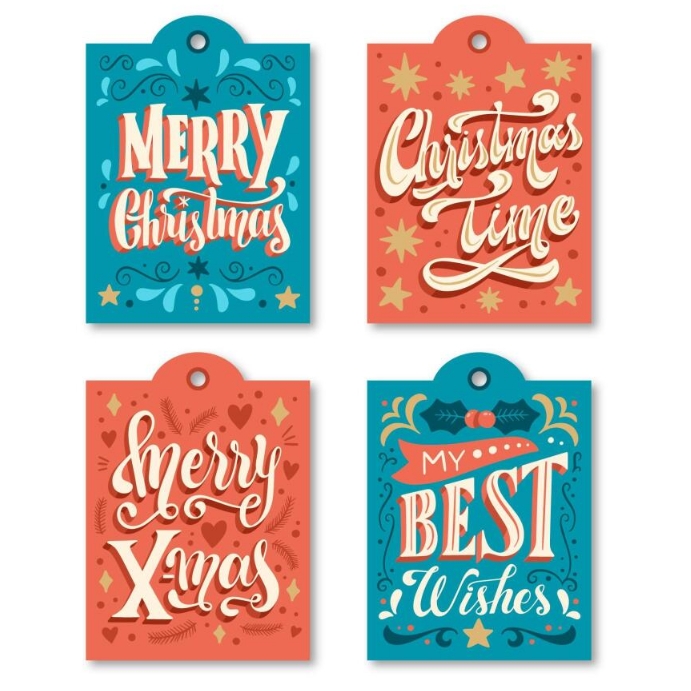 Copy of CHRISTMAS GIFT TAG LABELS DESIGN TEMPLATE | PosterMyWall