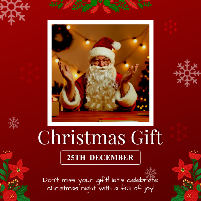 Christmas Gift Template | PosterMyWall