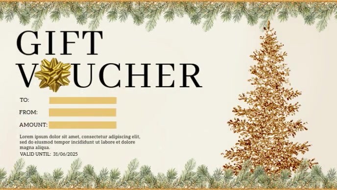 Copy of christmas gift voucher card template design | PosterMyWall